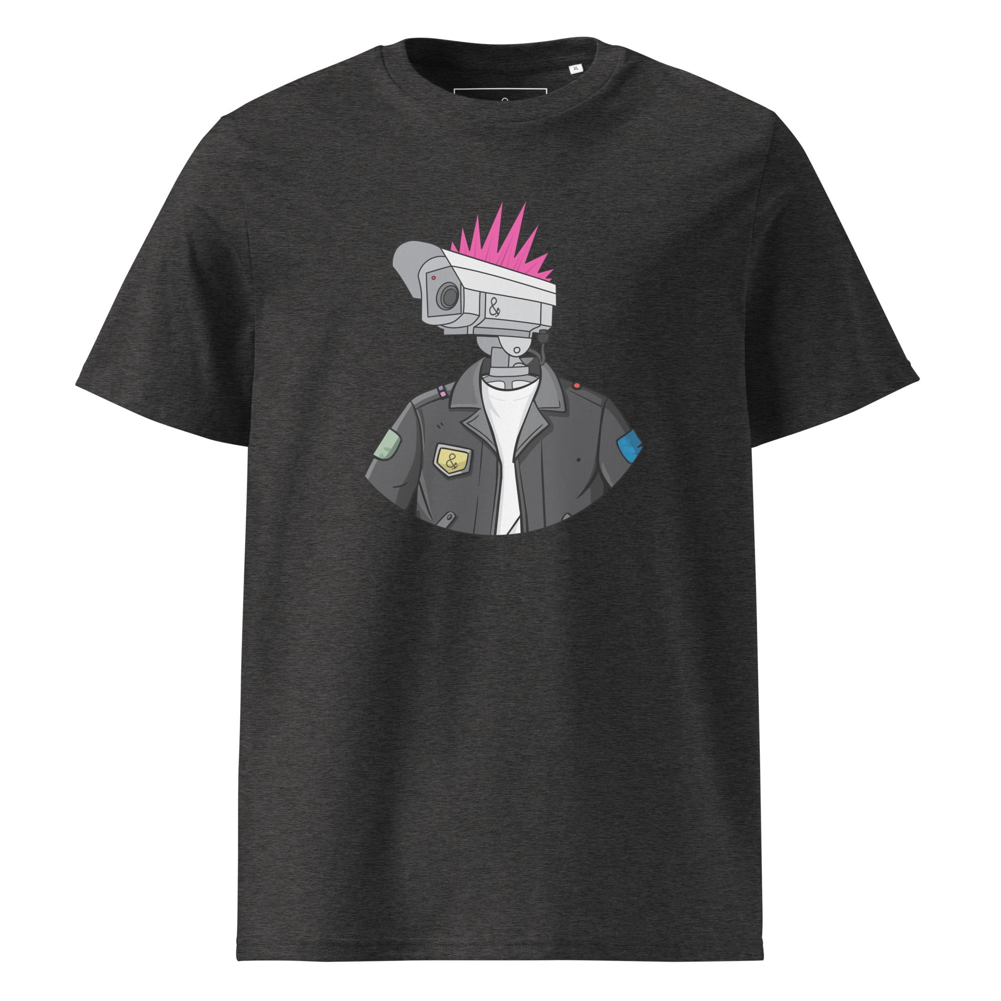 Punk x CCTV Organic Cotton T-Shirt Dark Heather Grey - Large - Walmart.com