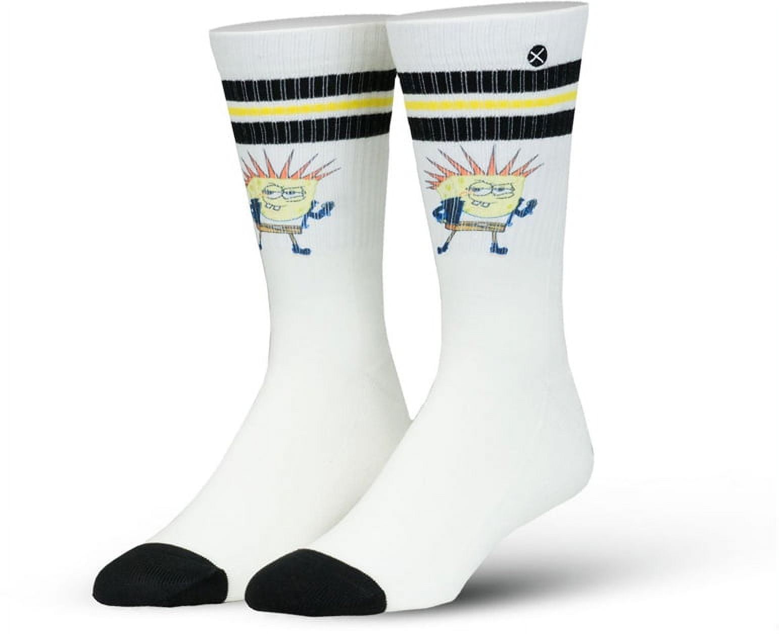 Punkbob Squarepants Varsity Crew Socks [Multi - UK 8 - 12] - Walmart.com