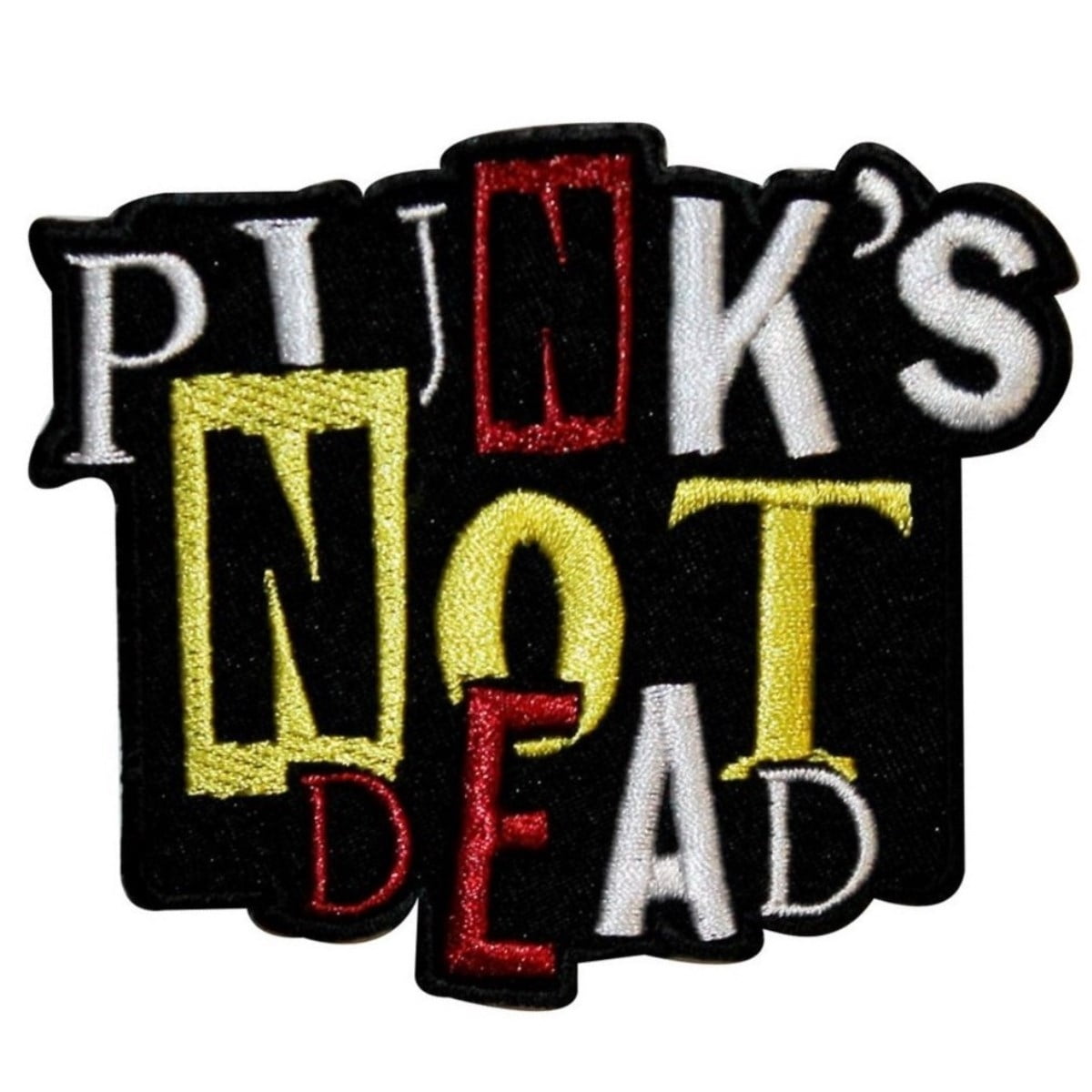 Punks Not Dead Name Tag Patch Badge Music Rock Sign Embroidered Iron On ...