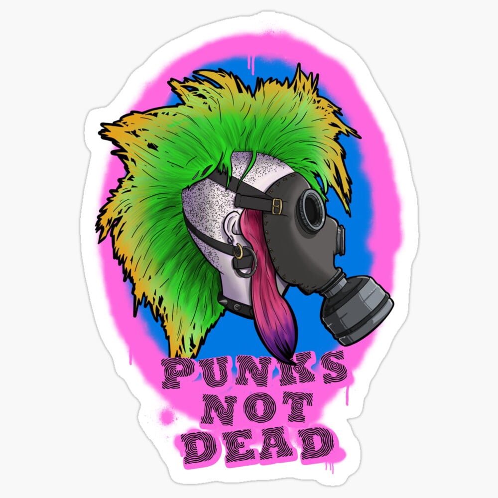 Punks Not Dead Stickerphone Decal Water Bottle Stickers, Vinyl Stickers ...