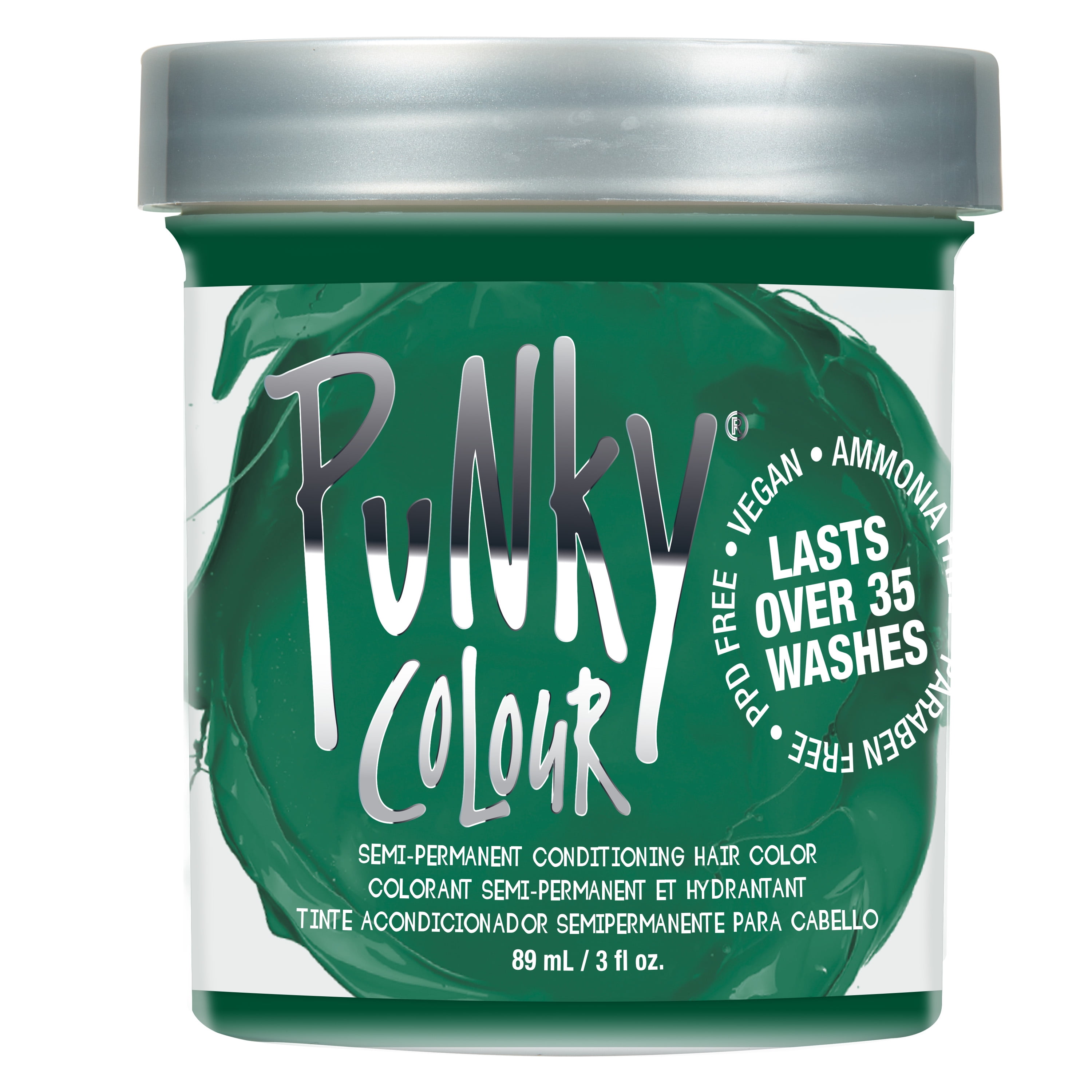 Punky Colour Unisex Semi-Permanent Hair Color, Alpine Green, All Ages ...