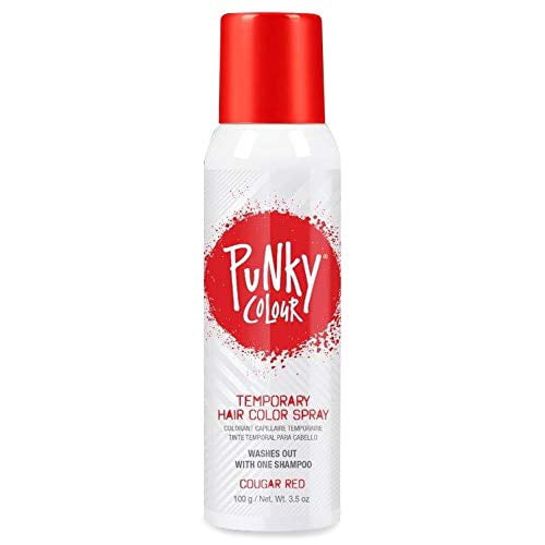 Punky Temporary Hair Color Spray, Cougar Red, Non-Damaging Spray-On ...