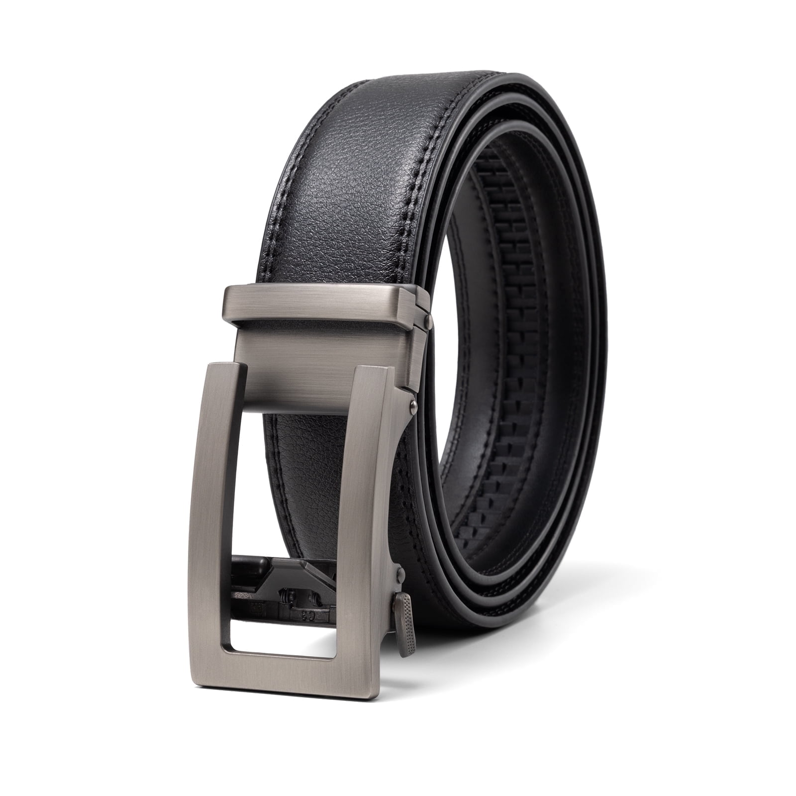 Punlita Men Belt Automatic Leather Ratchet Belt Black Belts for Men ...