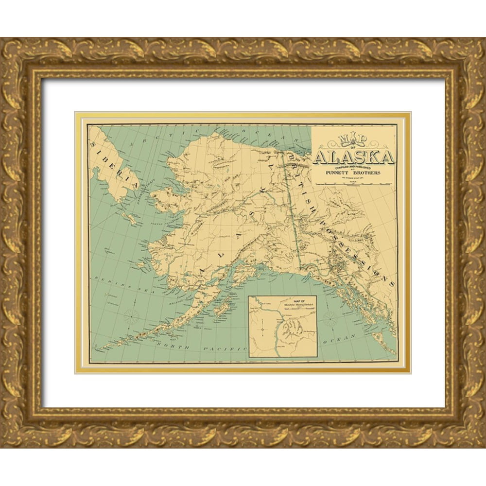 Punnet 24x19 Gold Ornate Wood Framed with Double Matting Museum Art ...