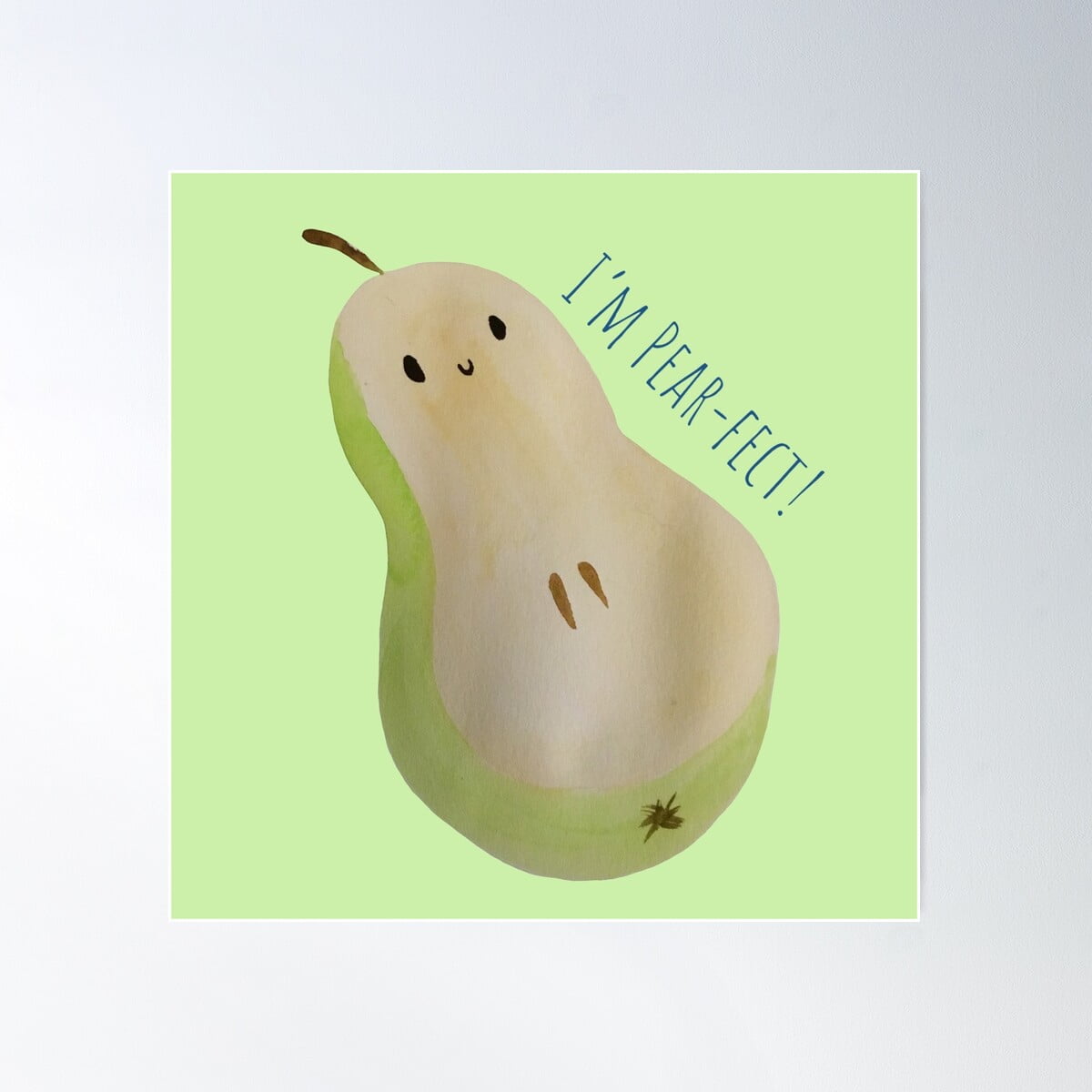 Punny Pear Poster Wall Art, Modern Wall Decor For Living Room Bedroom ...