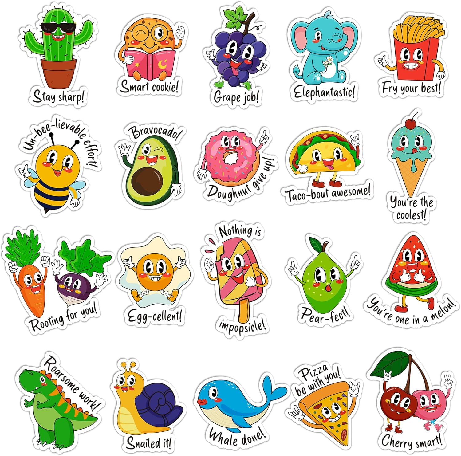 Punny Teacher Sticker for Student, Motivational Reward Stickers for ...