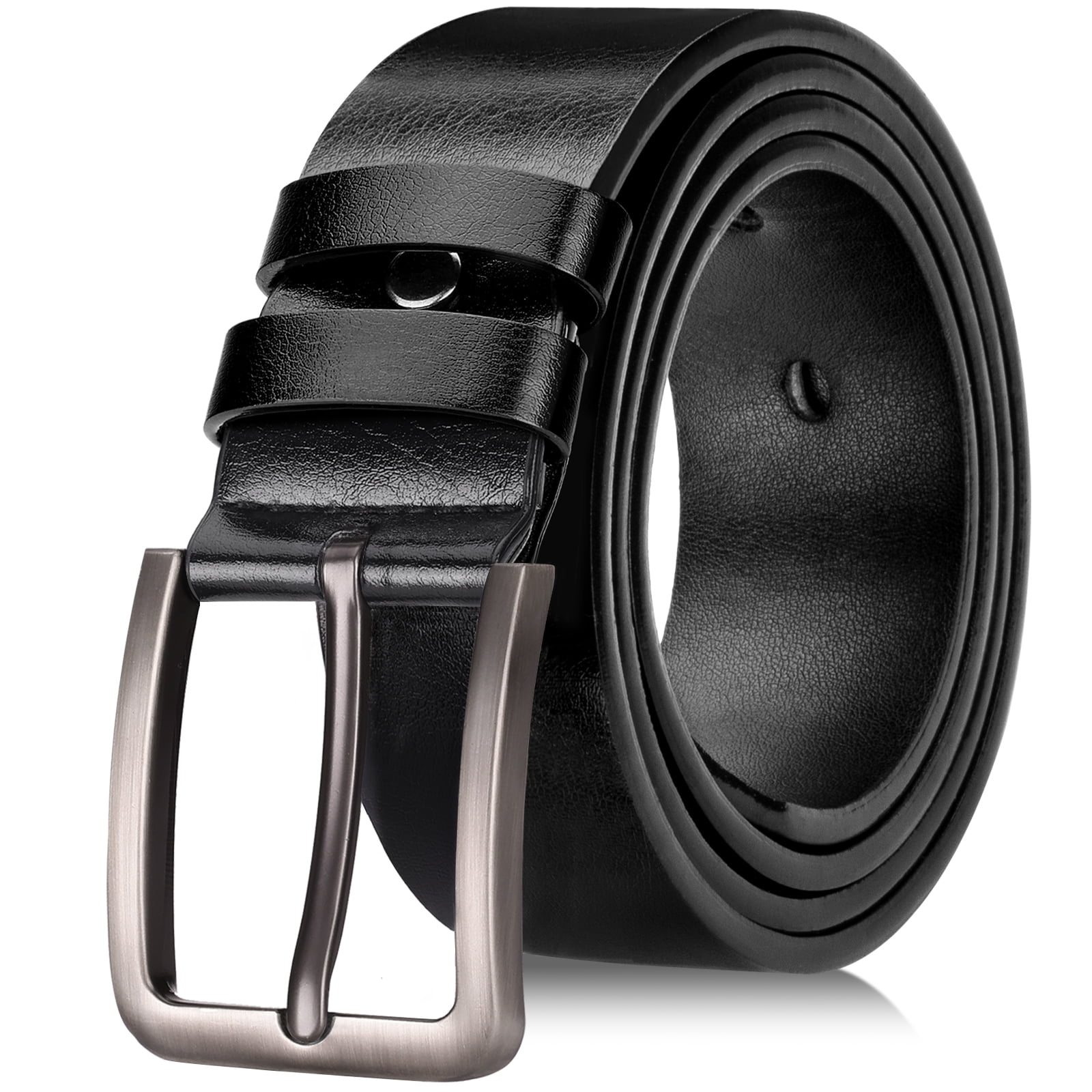 Punplita Men Belts Casual Dress Belt Black Belts for Men Work Belt ...