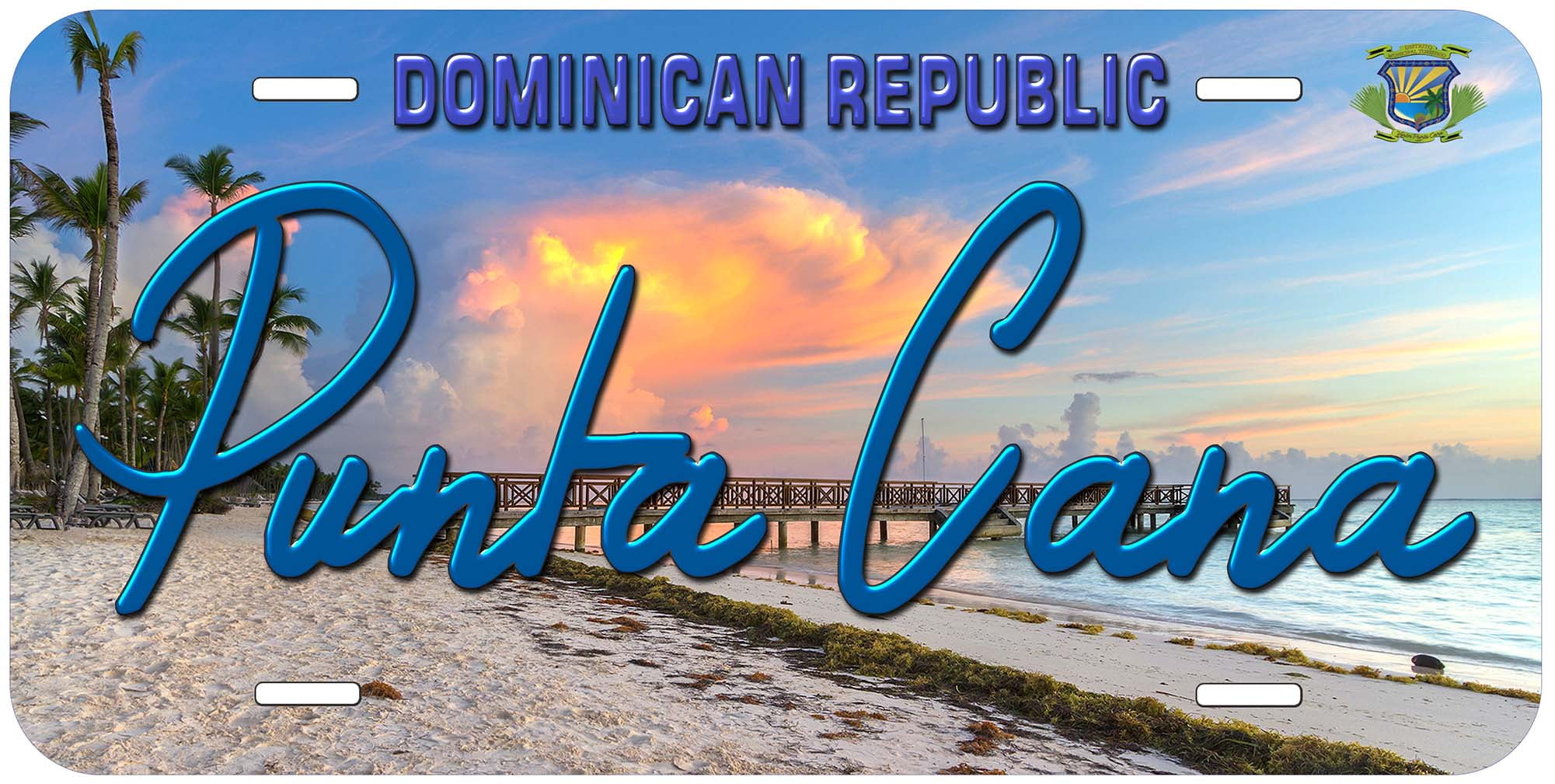 Punta Cana Dominican Republic Novelty Car License Plate - Walmart.com