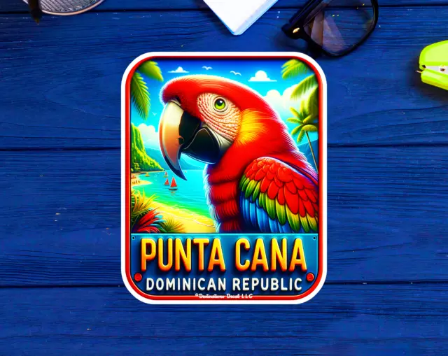 Punta Cana Sticker Decal Sticker Tropical Macaw Dominican Republic ...
