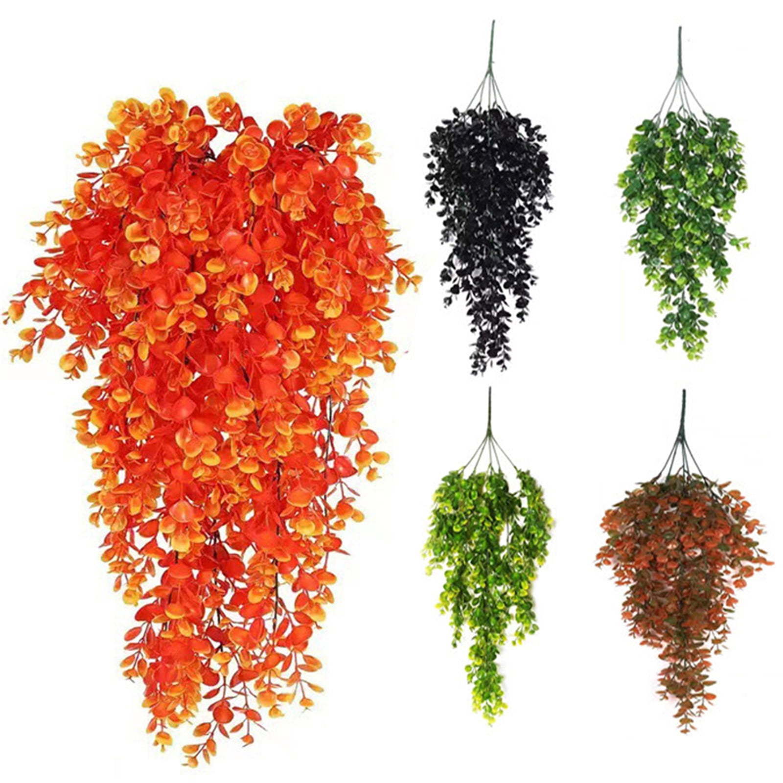 Puntoco Artificial Hanging Maple Leaves Plants Fall Fake Ivy Vines ...