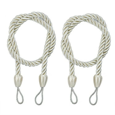 EQWLJWE 2 pcs Curtain Rope Holderback Curtain Tiebacks Braided Curtain ...