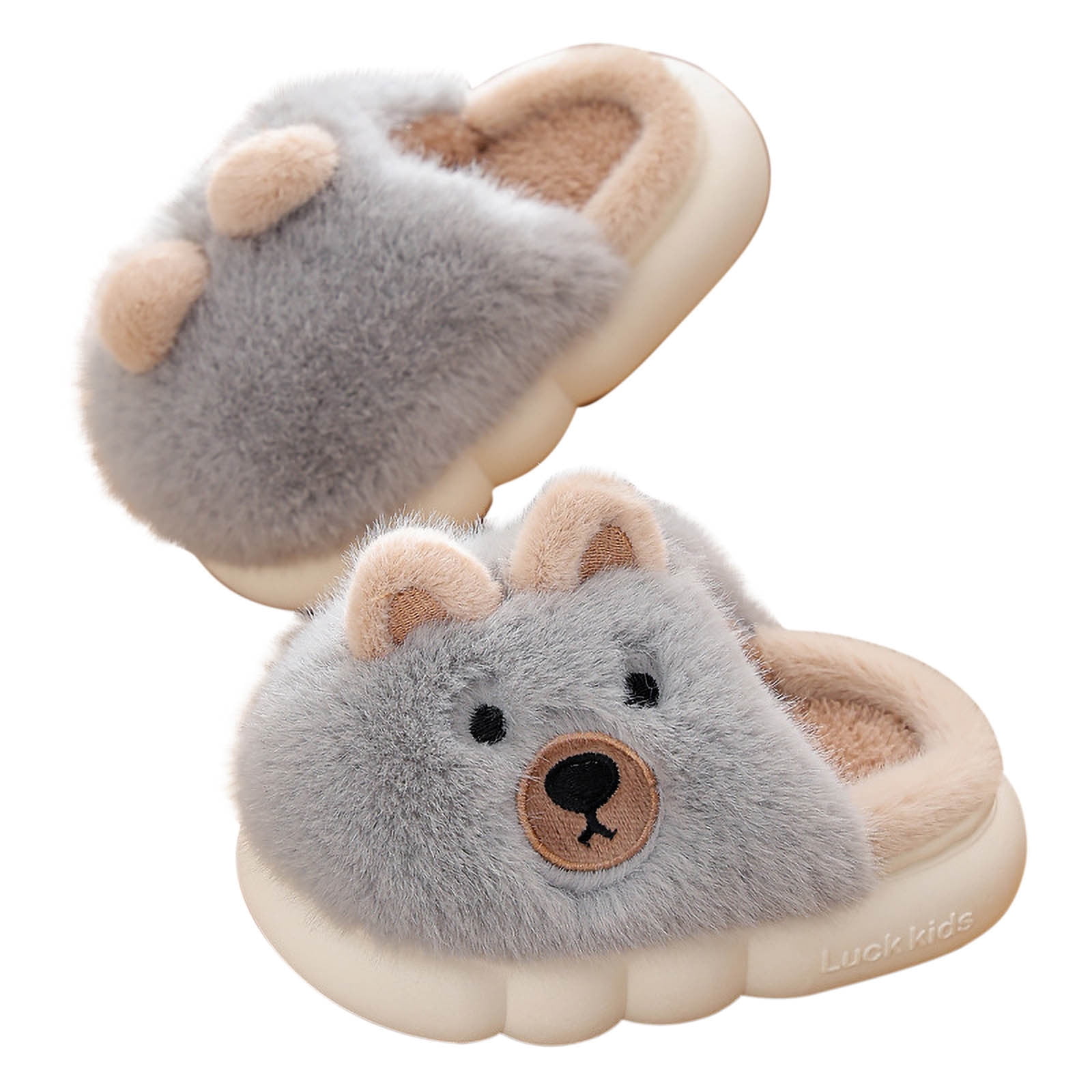 Puntoco Children's Boys' Winter Cute shoes hippo slippers Animal ...