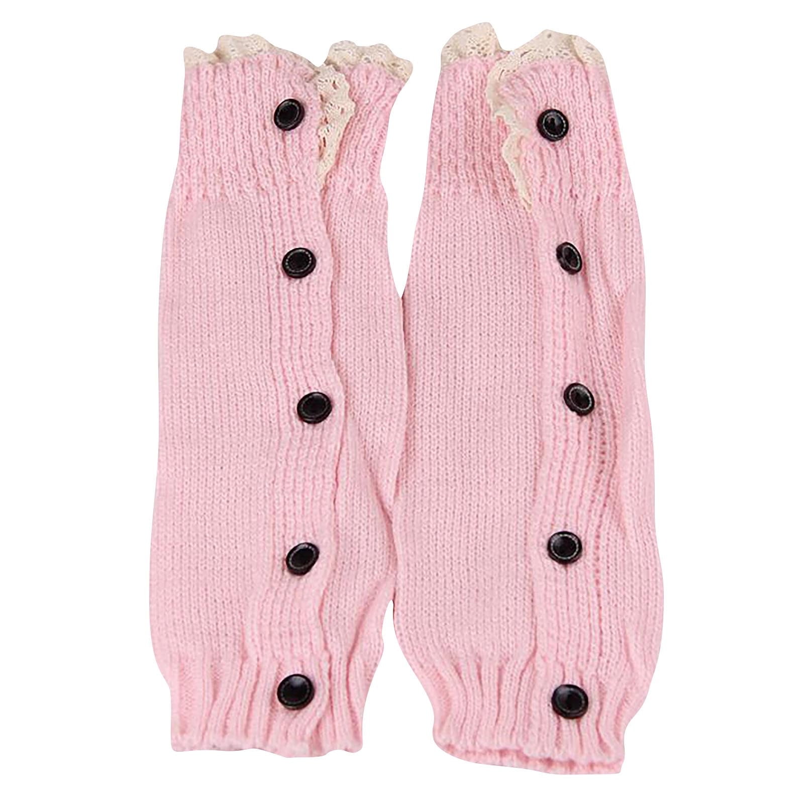 Puntoco Clearance Children Boot Cuffs Winter Buttons Knit Leg Warmers ...