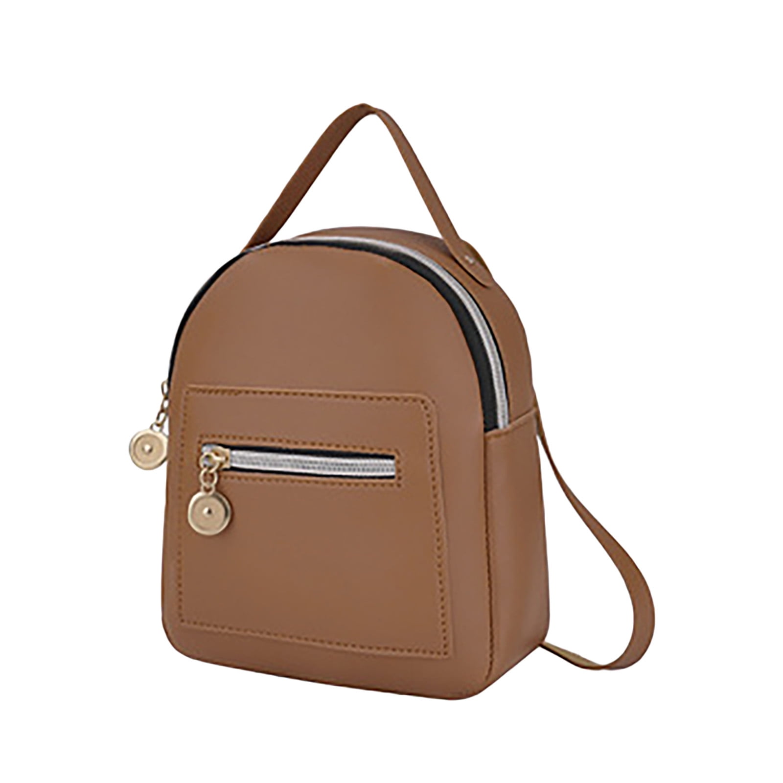 Puntoco Clearance Leather Backpack Casual Daypack Zippe Pockets ...