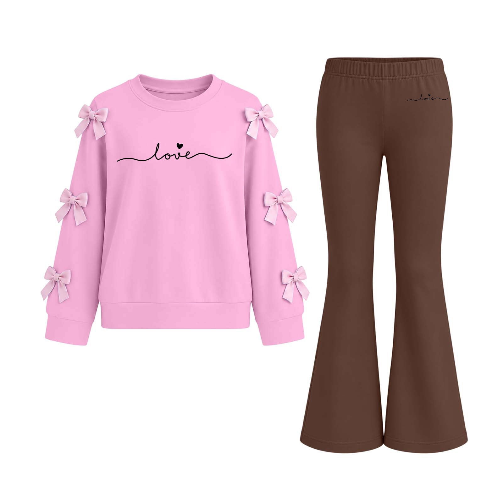 Puntoco Girls Outfit Sets 2 Piece Printed Long Sleeve Fashion Spring ...