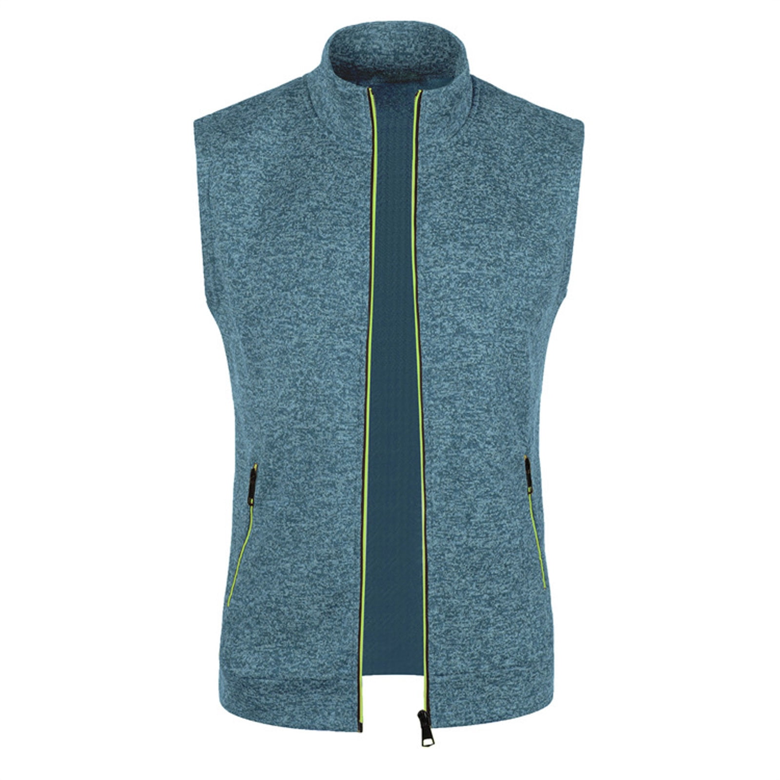 Puntoco Mens Full Zip Sweater Vest, Sherpa Lined Stand Collar Vests ...