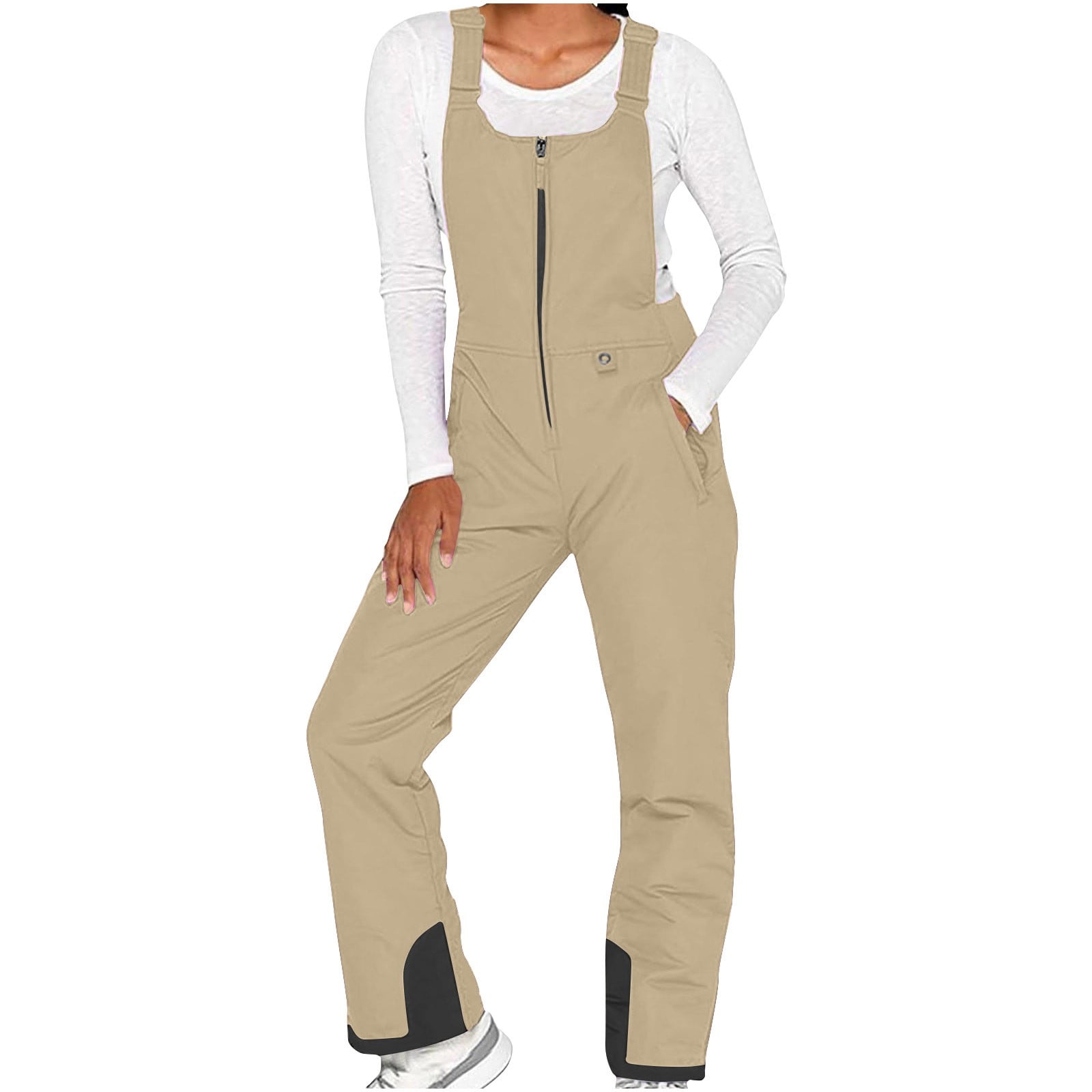 Puntoco Pants for women Women's Insulated Waterproof Ski Bib Overalls ...