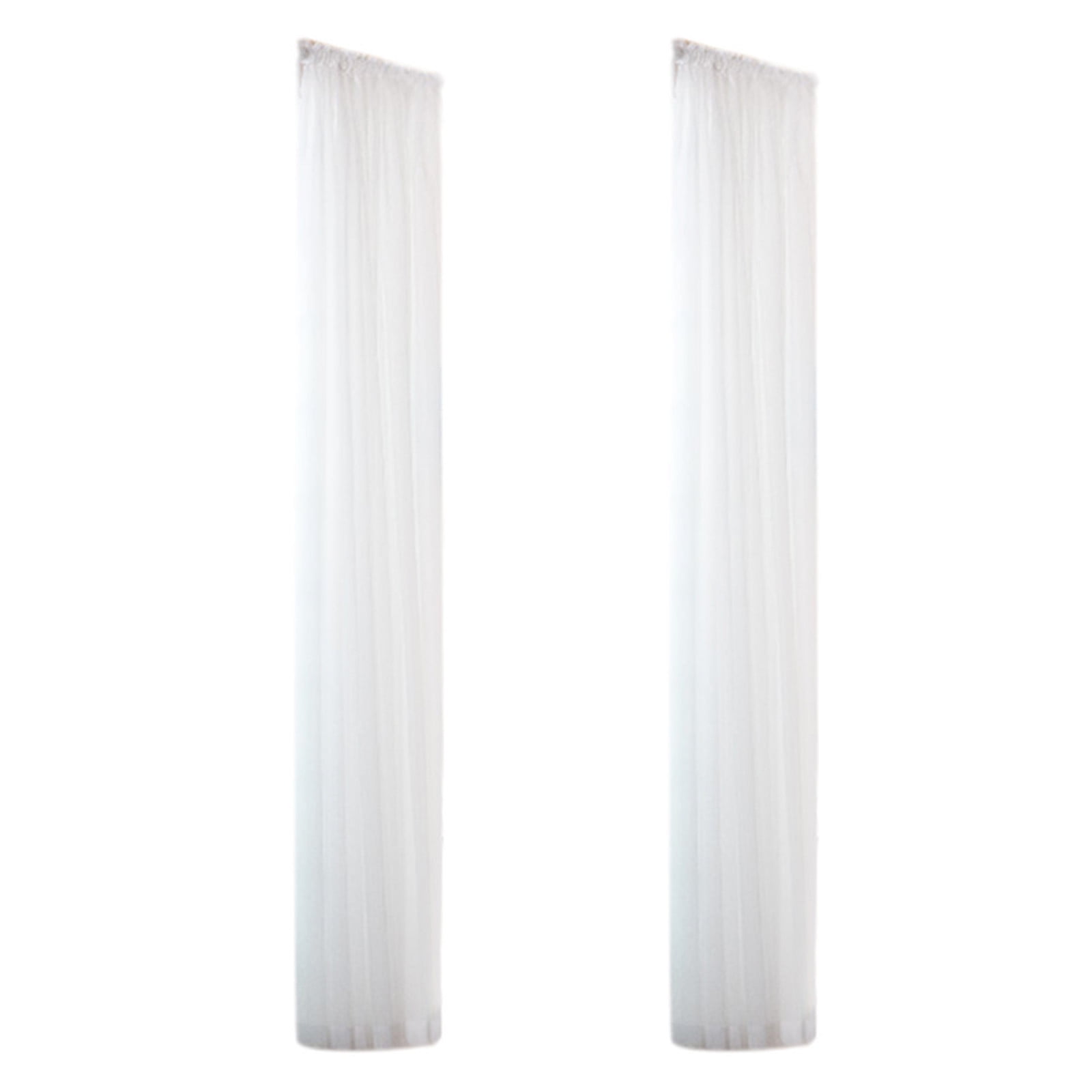 Puntoco Rainbow Sheer Curtains Long Ombre Colorful Faux Linen Texture 2 ...