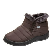 OKBOP Women's Snow Boots-Metallic Boots Warm Christmas Hiking Walking Shoes Women Winter Retro ...