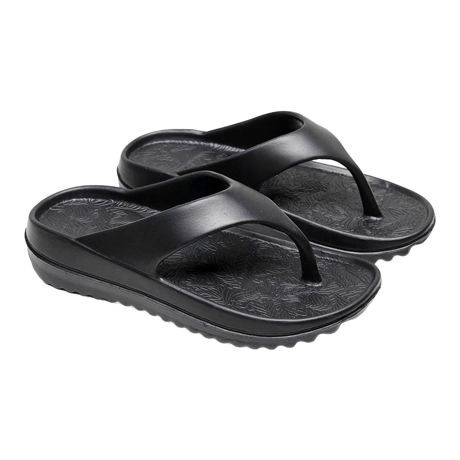 Puntoco Women's Elastic Lace-Up Slip On Platform Wedge Flip Flop Round ...