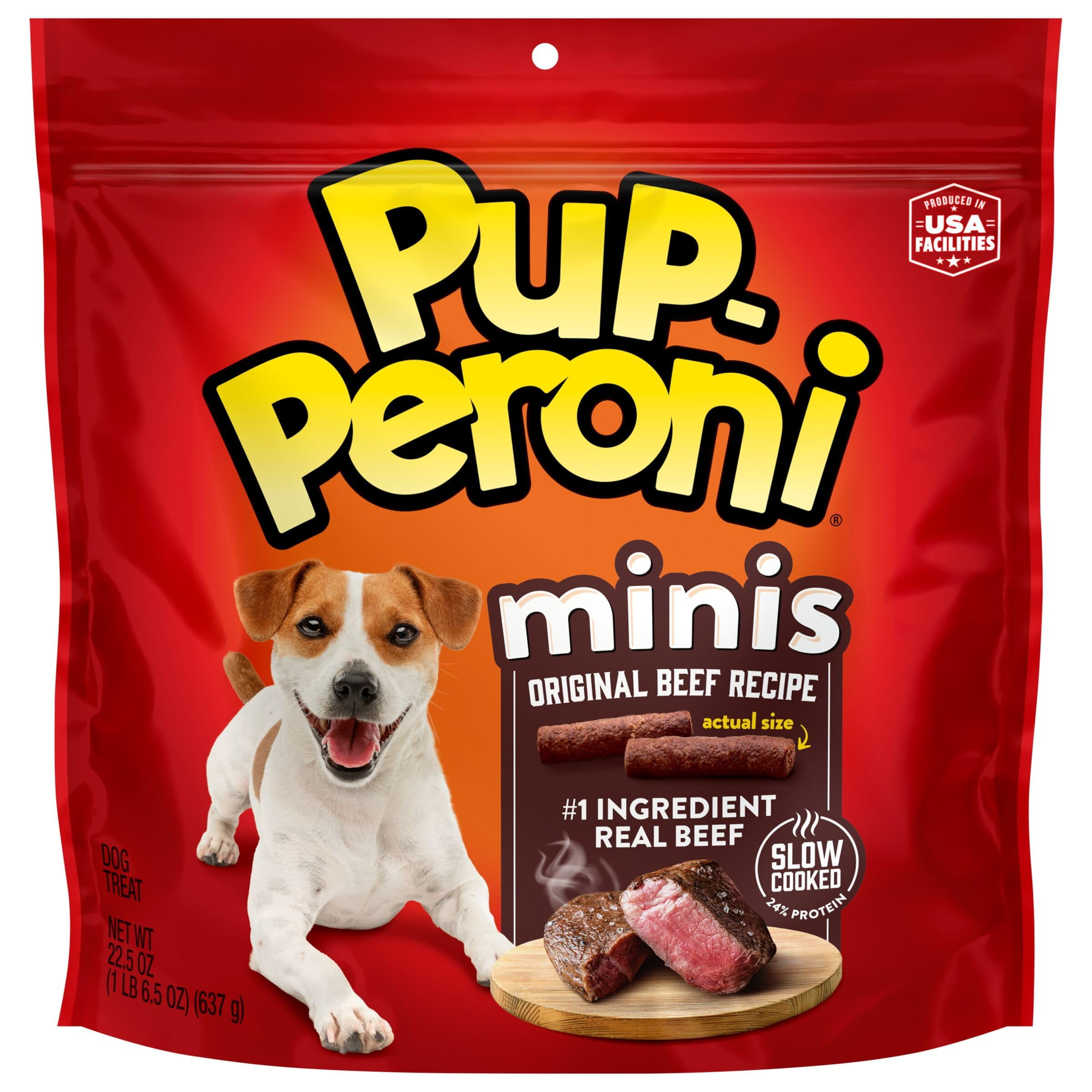 Pup-Peroni Mini Dog Treats, Original Beef COC1Flavor, 22.5 Ounce, Made ...