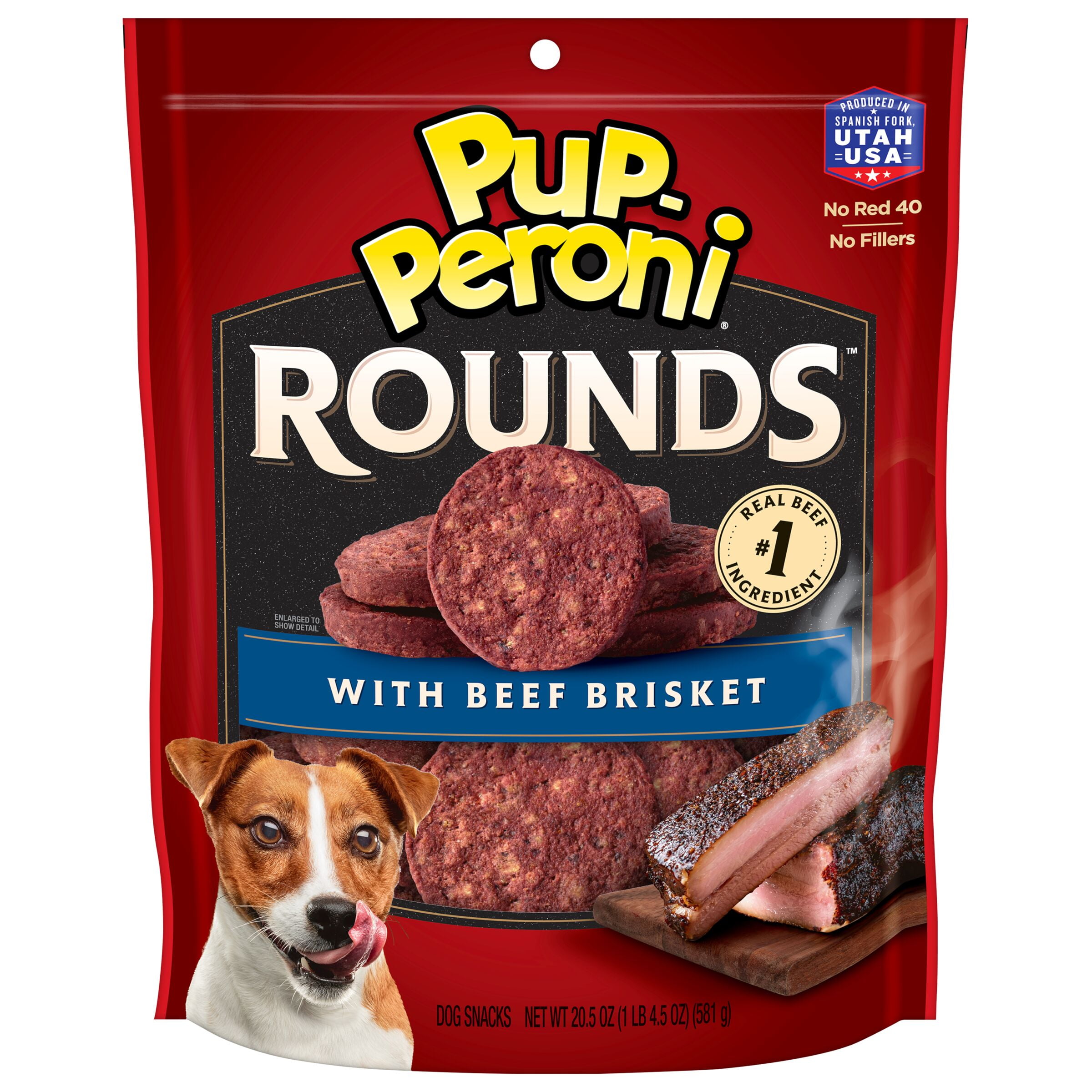Pup-Peroni Rounds Dog Treats with Beef Brisket, 20.5 oz. Bag - Walmart.com