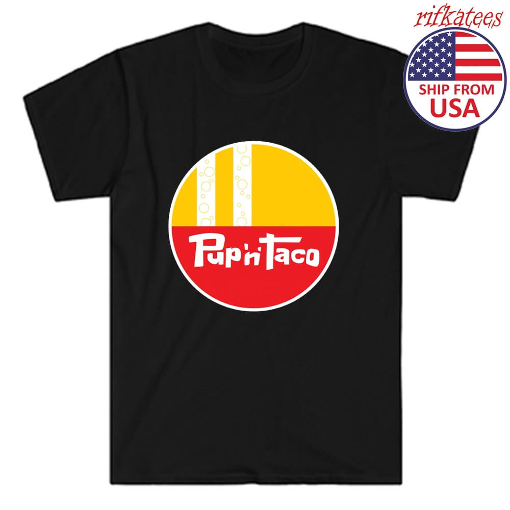 Pup 'n' Taco Retro Graphic Shirt Classic Diner Humor Tee - Walmart.com