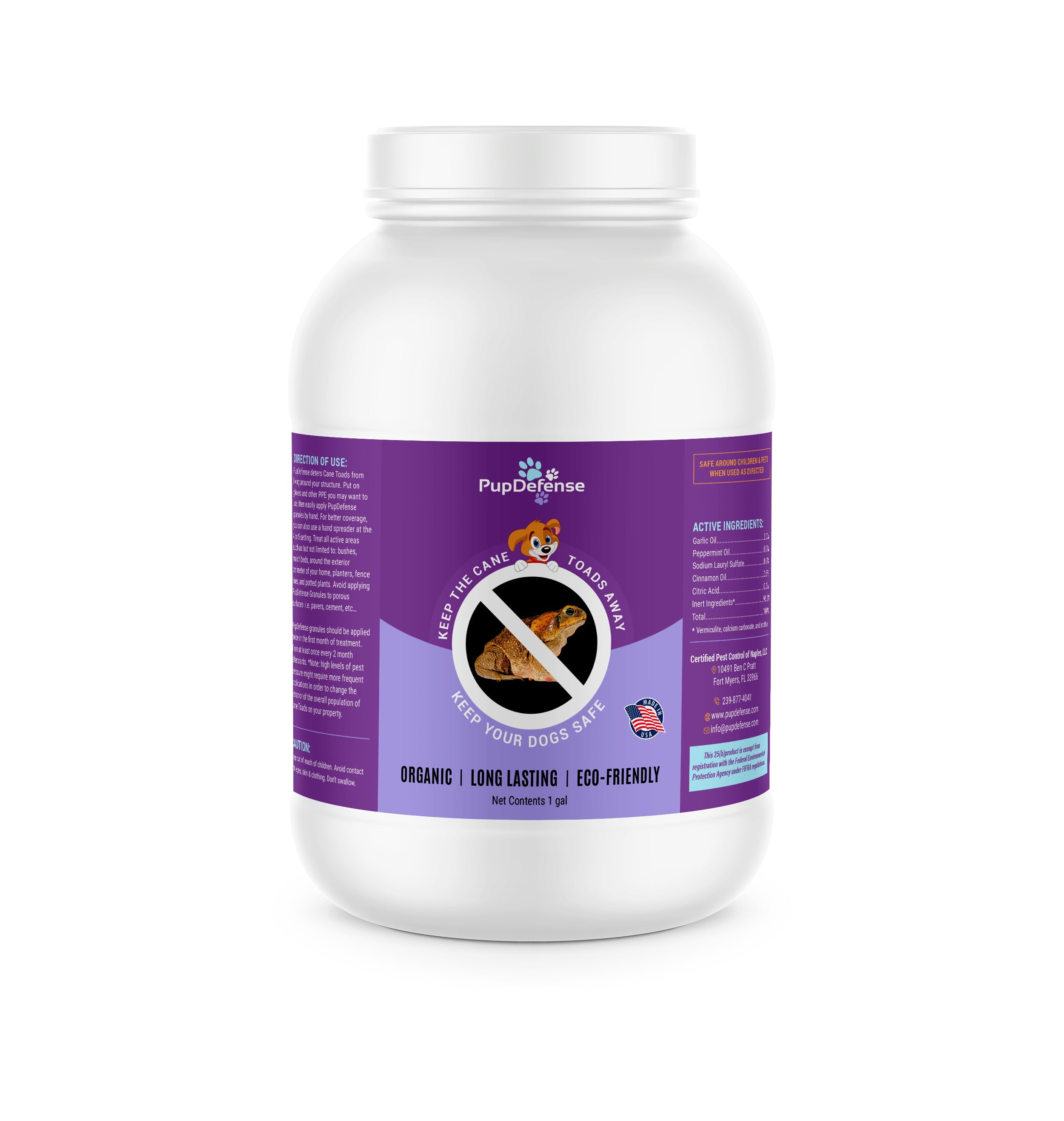 PupDefense Granules, Cane Toad and Sonoran Desert Toad Deterrent, 1 ...