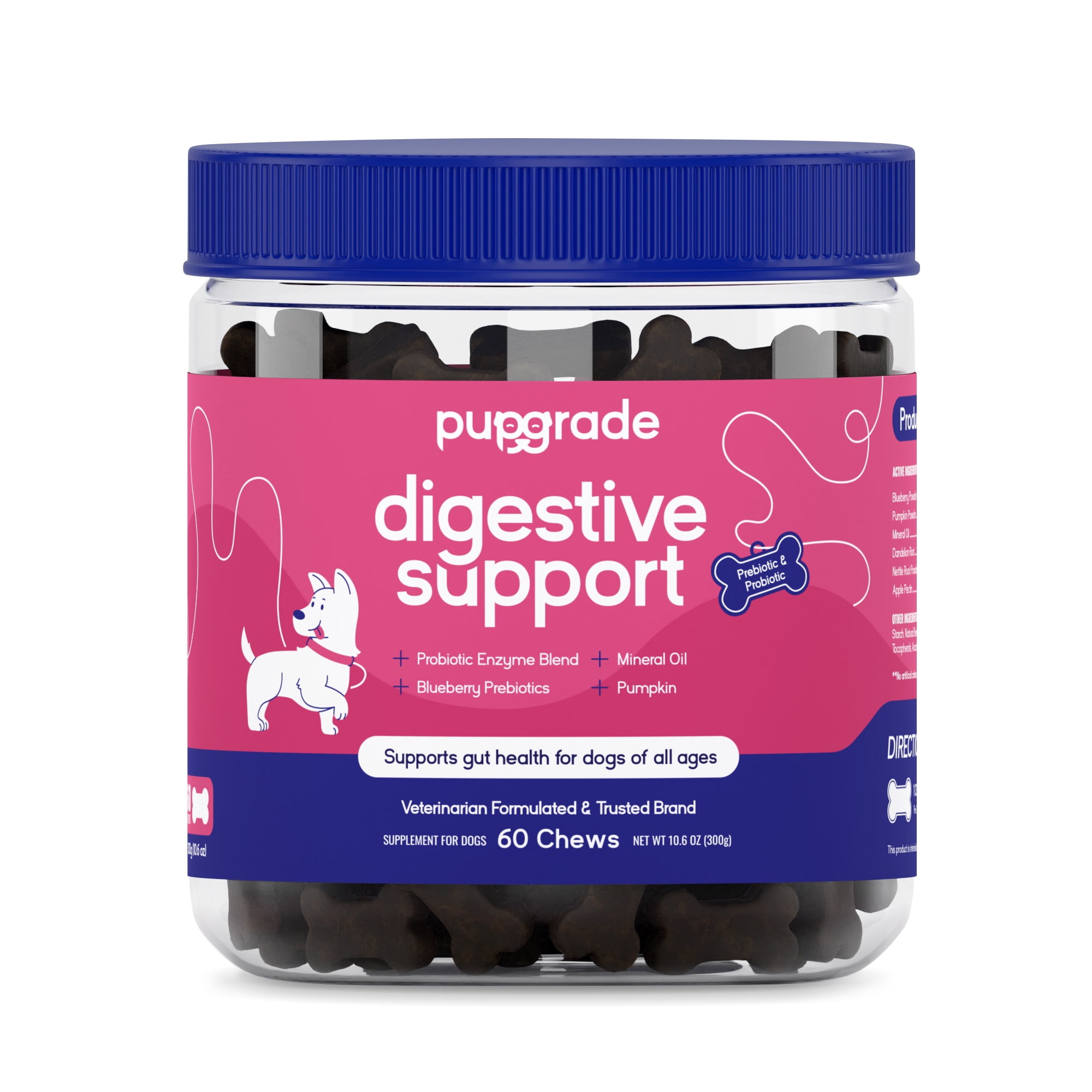 PupGrade Digestive Health Support Chews for Dogs - Probiotics ...