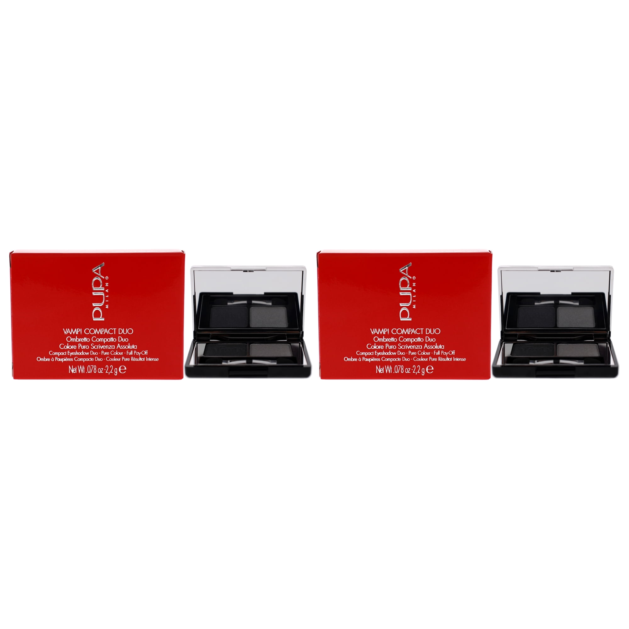 Pupa Milano Vamp! Compact Duo Eyeshadow - 009 Silver Stone - Pack of 2 ...