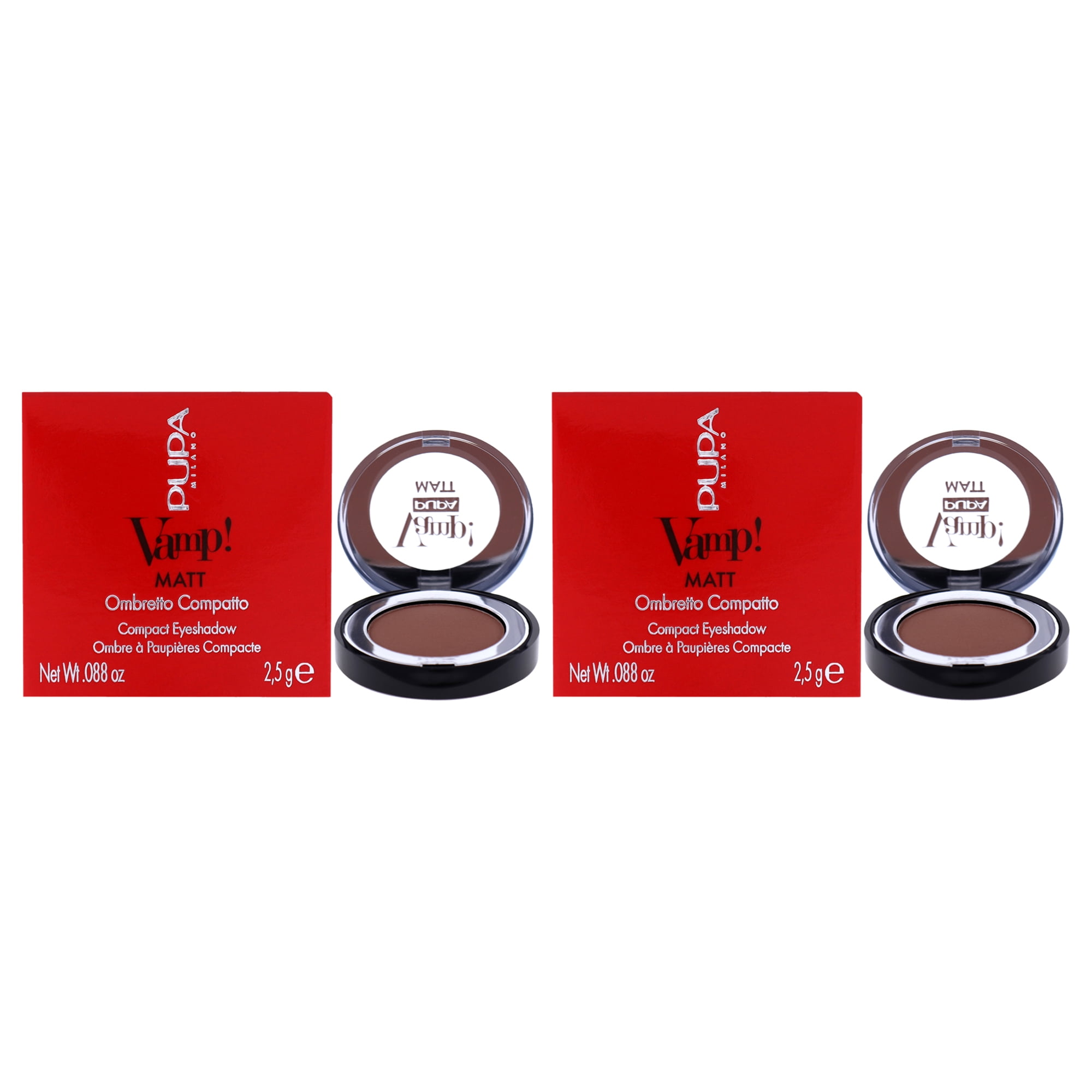 Pupa Milano Vamp! Matt Compact Eyeshadow - 040 Warm Nude - Pack of 2 ...