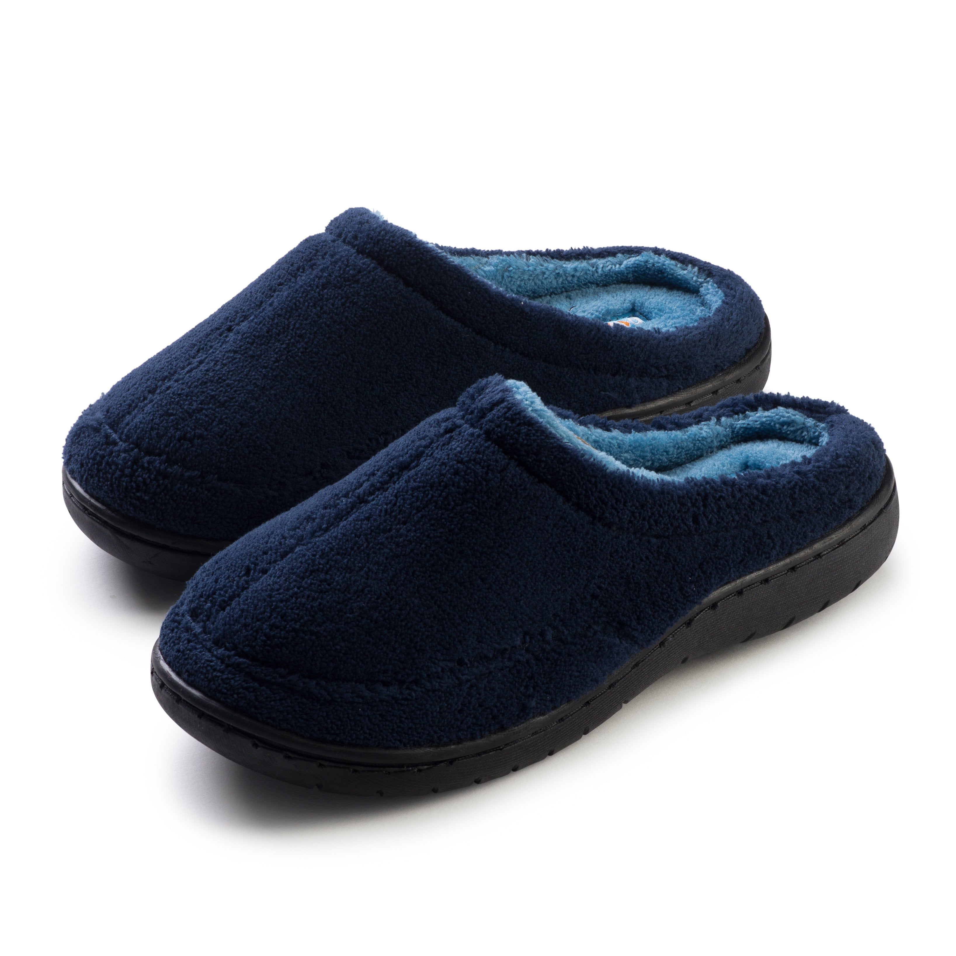 Pupeez Boy's Terry Two Tone Durable and Cozy Slide Slipper -kid sizes ...