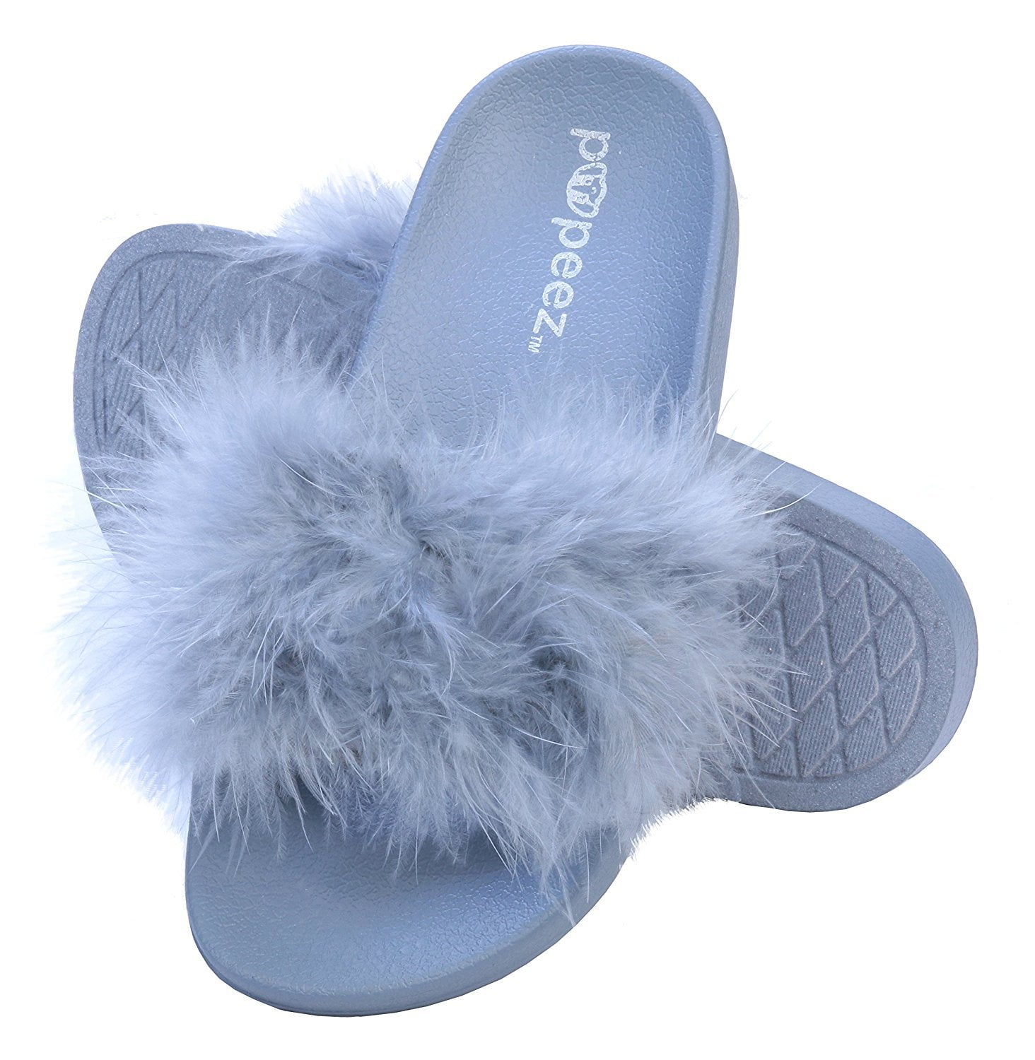 Pupeez Girls Flip Flop Slide Sandals Fury Toe Top and Hard Sole US Kid ...