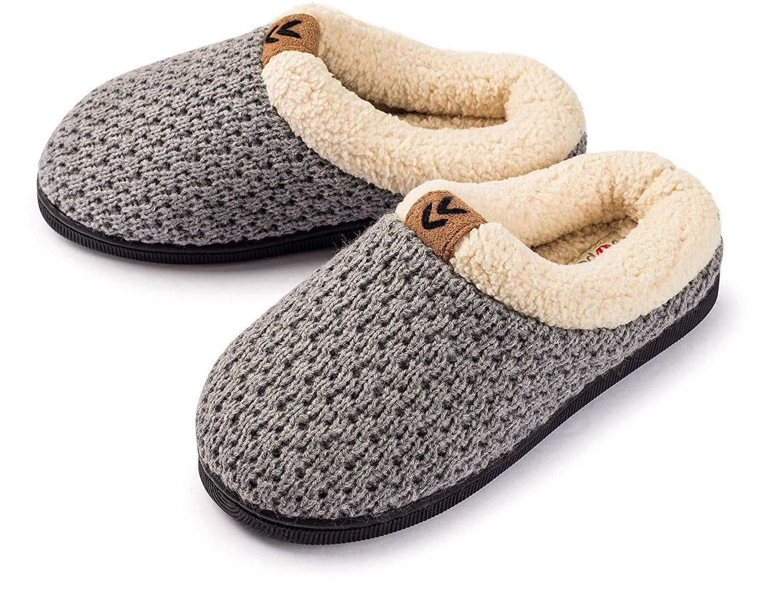 Roxoni Men's Wool Slip-On Comfortable Knit House Slipper - Walmart.com
