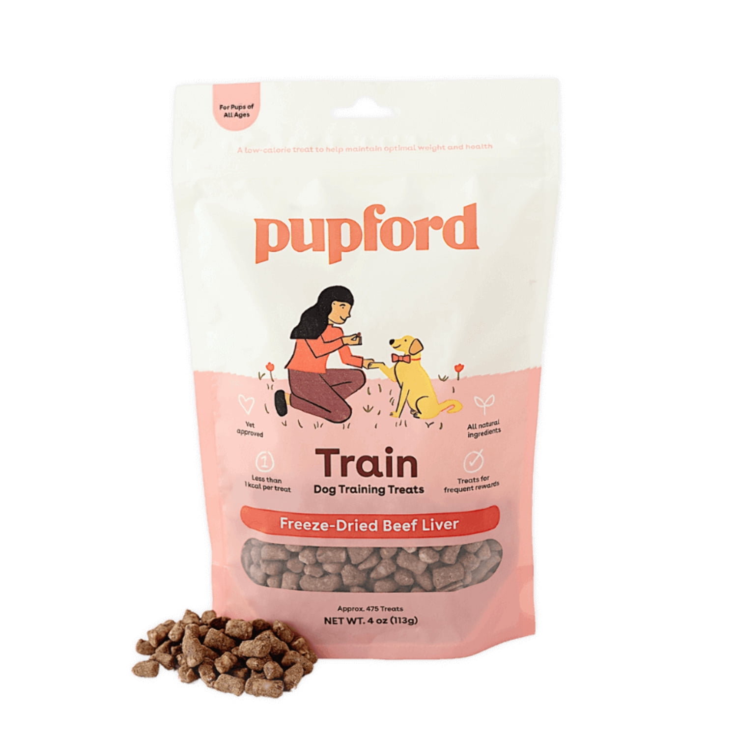 Unknown Pupford Freeze Dried Beef Liver Training Treats, Low-Calorie, Single-Ingredient Dog ...