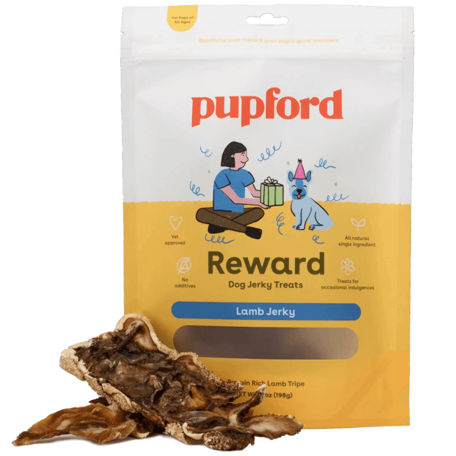 Pupford Lamb Tripe Crunchy Treats for Dogs, 3.5oz Bag - Walmart.com