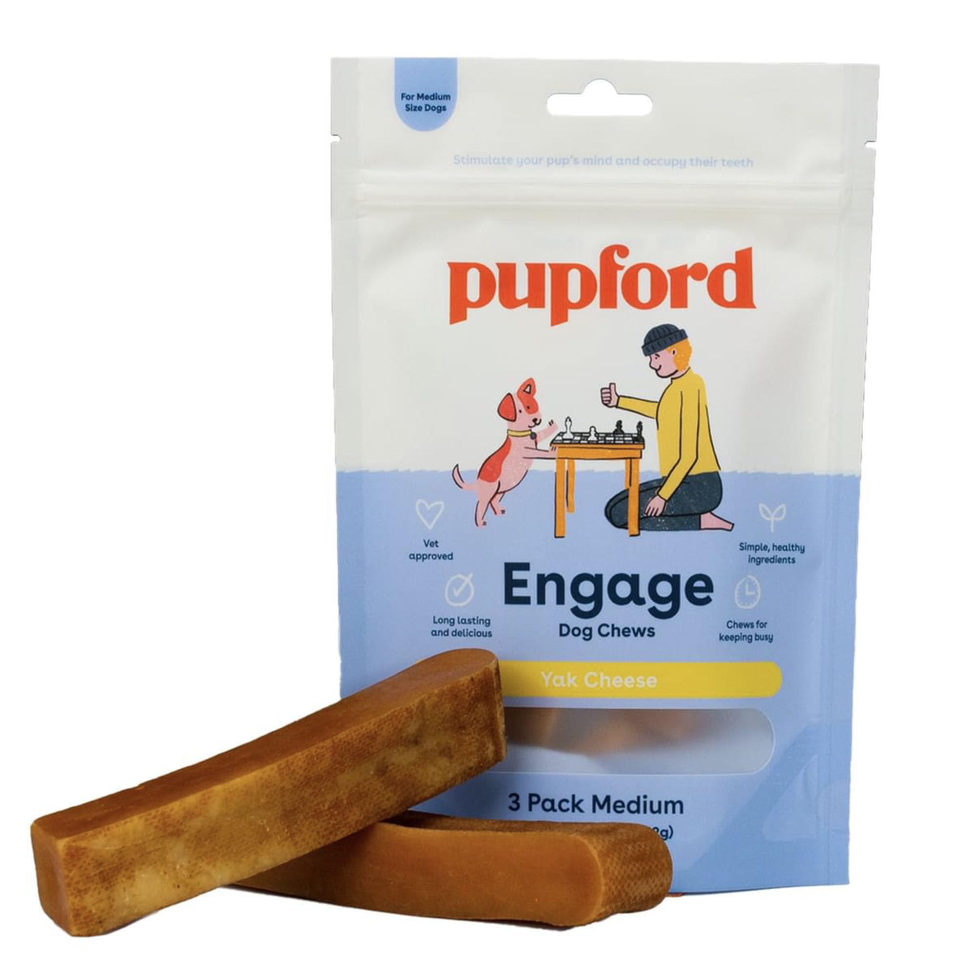 Pupford Yak Cheese AJH3 Himalayan Dog Chews | for Aggressive Chewers ...