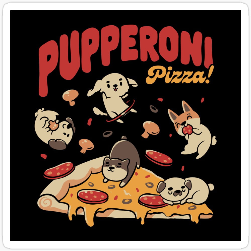 Pupperoni Puzzia Dogs Puppies Italy Sticker Phone Decal Water Bottle ...