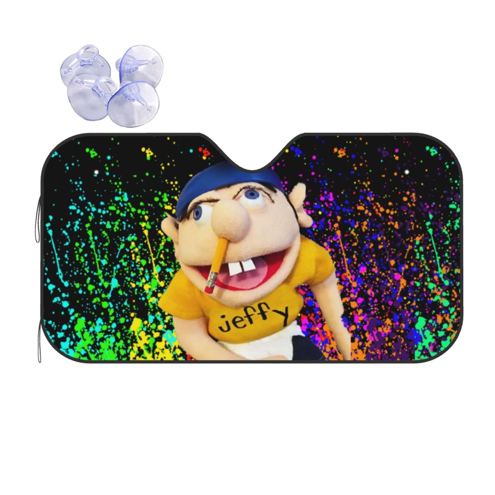 Puppet Jeffy Game Car Sunshade Automotive Front Window Visor Keep Your ...