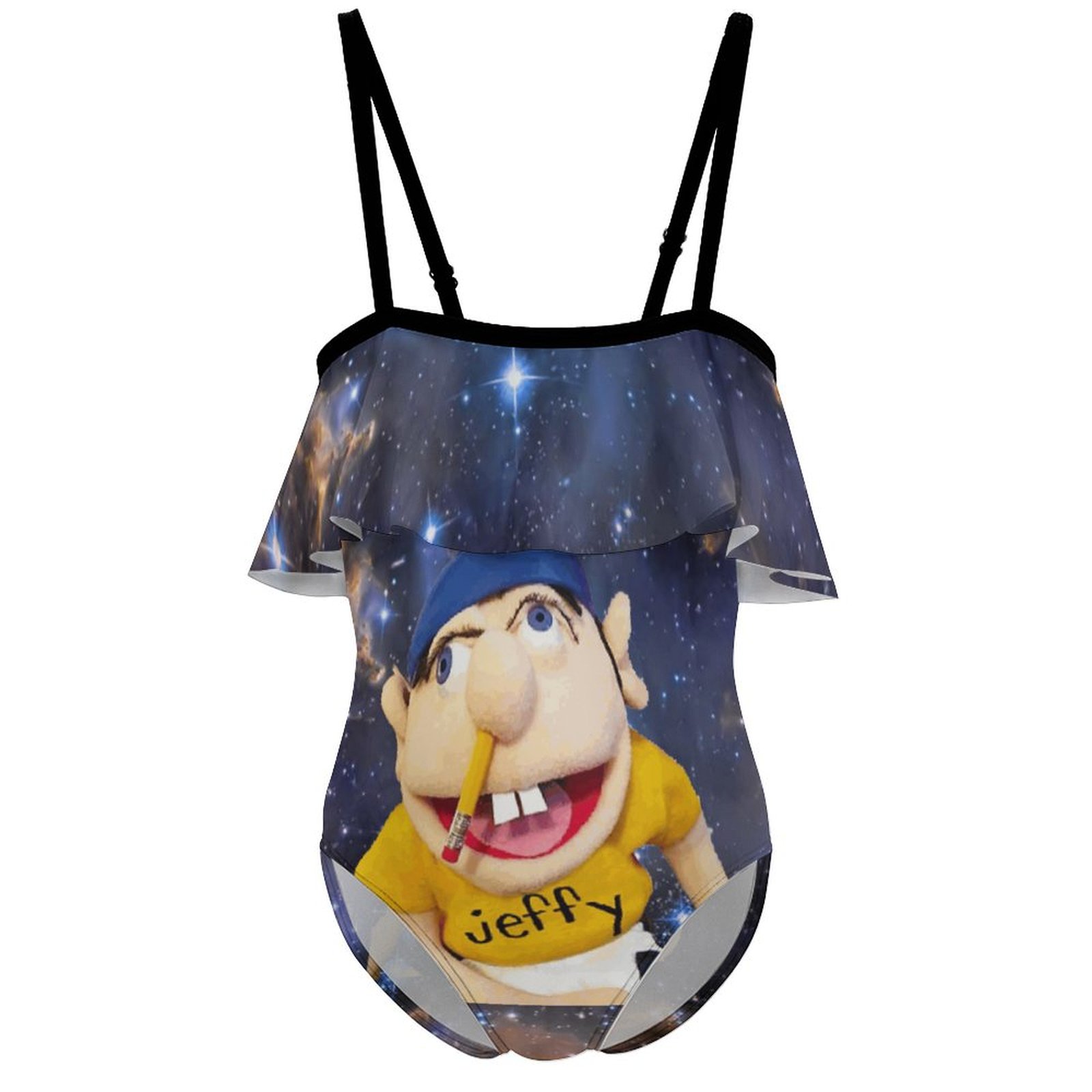 Puppet Jeffy Game Kids One-piece Swimsuit Adjustable Off Shoulder ...