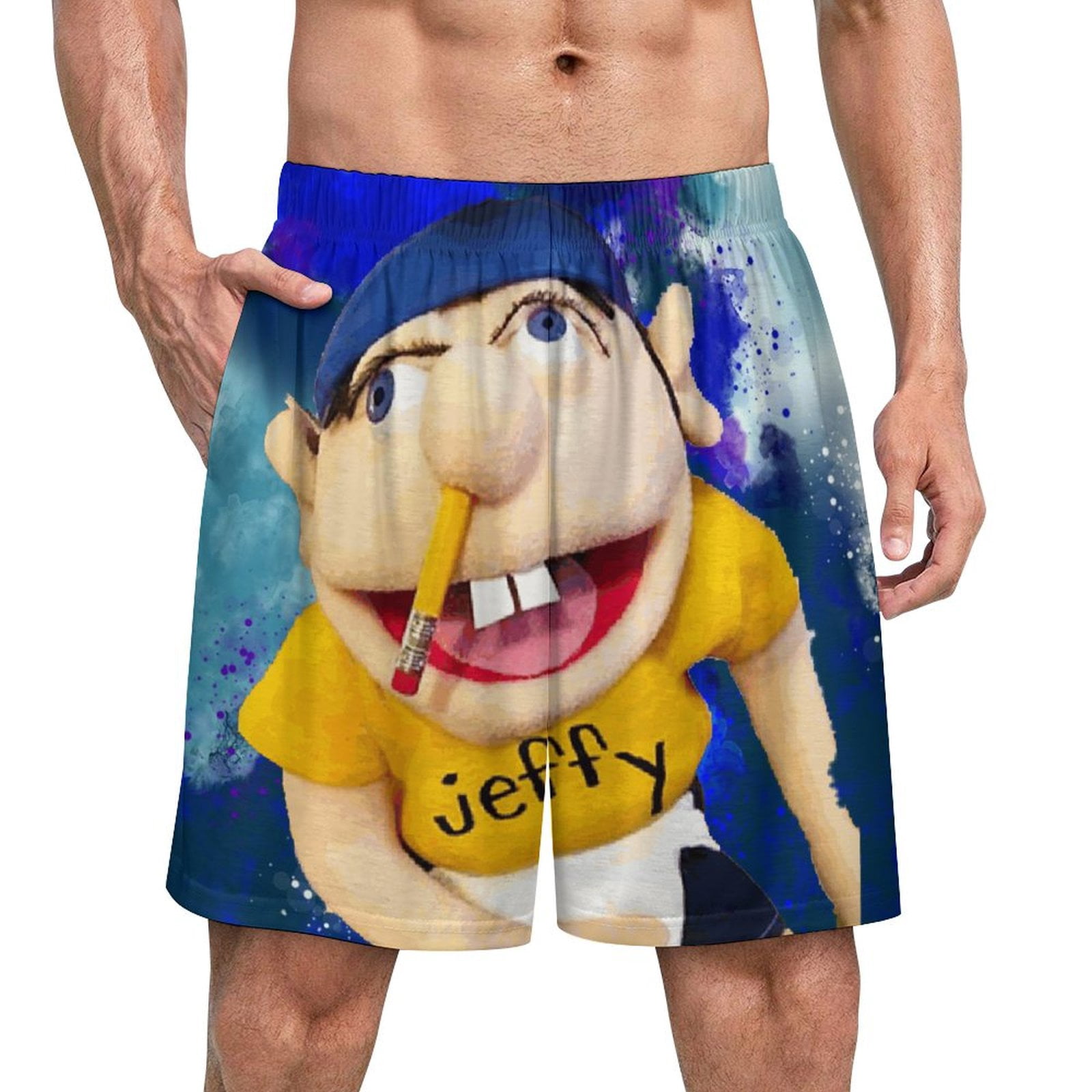 Puppet Jeffy Game Pajama Pants For Men Lounge Shorts Bottoms Sleepwear ...