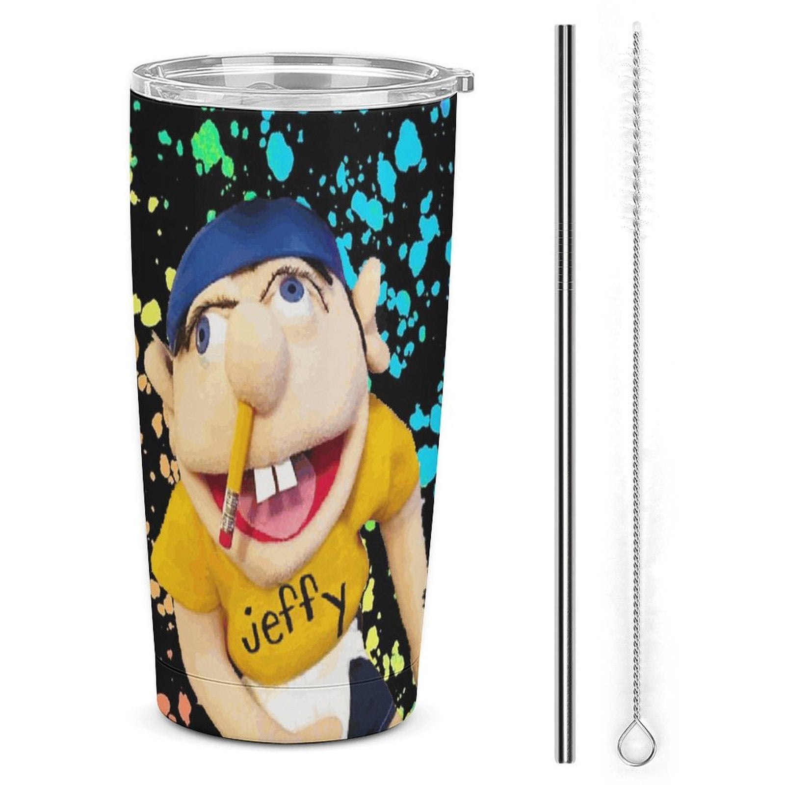 Puppet Jeffy Game Stainless Steel Car Cup Daily Thermal Vacuum ...