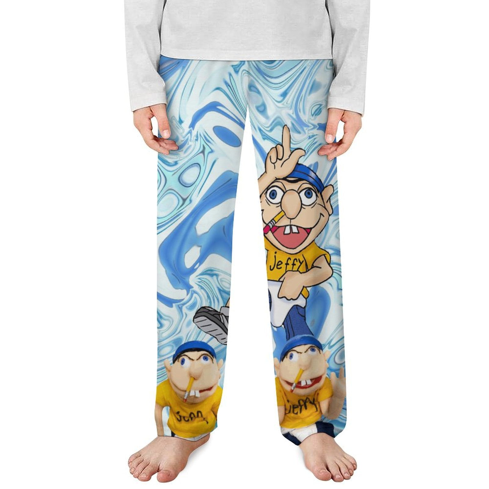 Puppet Jeffy SML Comfy Pajamas For Kids Cozy Lounge Straight Leg Home ...