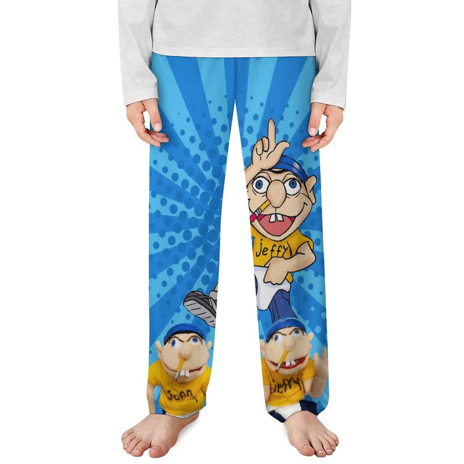 Puppet Jeffy SML Comfy Pajamas For Kids Cozy Lounge Straight Leg Home ...