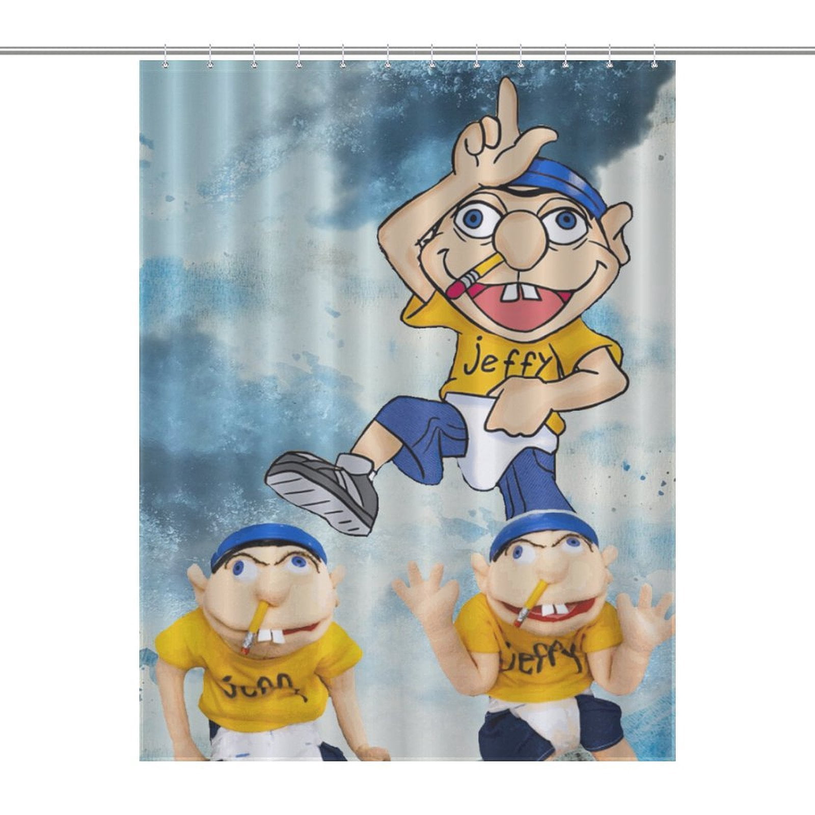 Puppet Jeffy SML Shower Curtain Decor Bath Curtain Waterproof Polyester ...