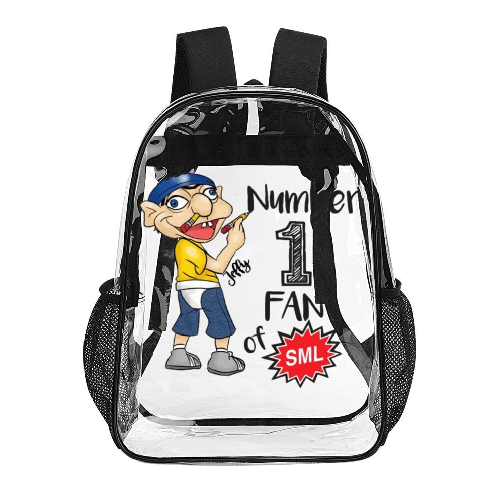 Puppet SML Jeffy Clear Backpack Laptop Daypack School Bookbag Large ...