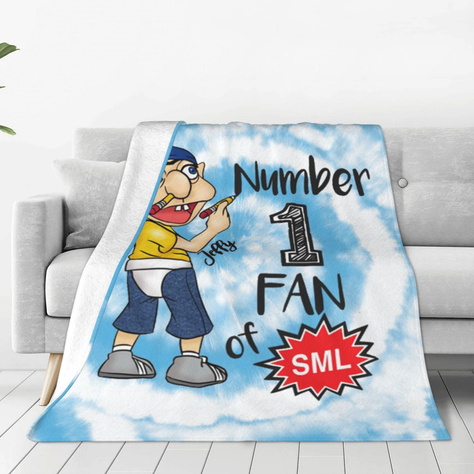 Puppet SML Jeffy Flannel Blanket Cozy Ultra-Soft Micro Fleece Throw ...