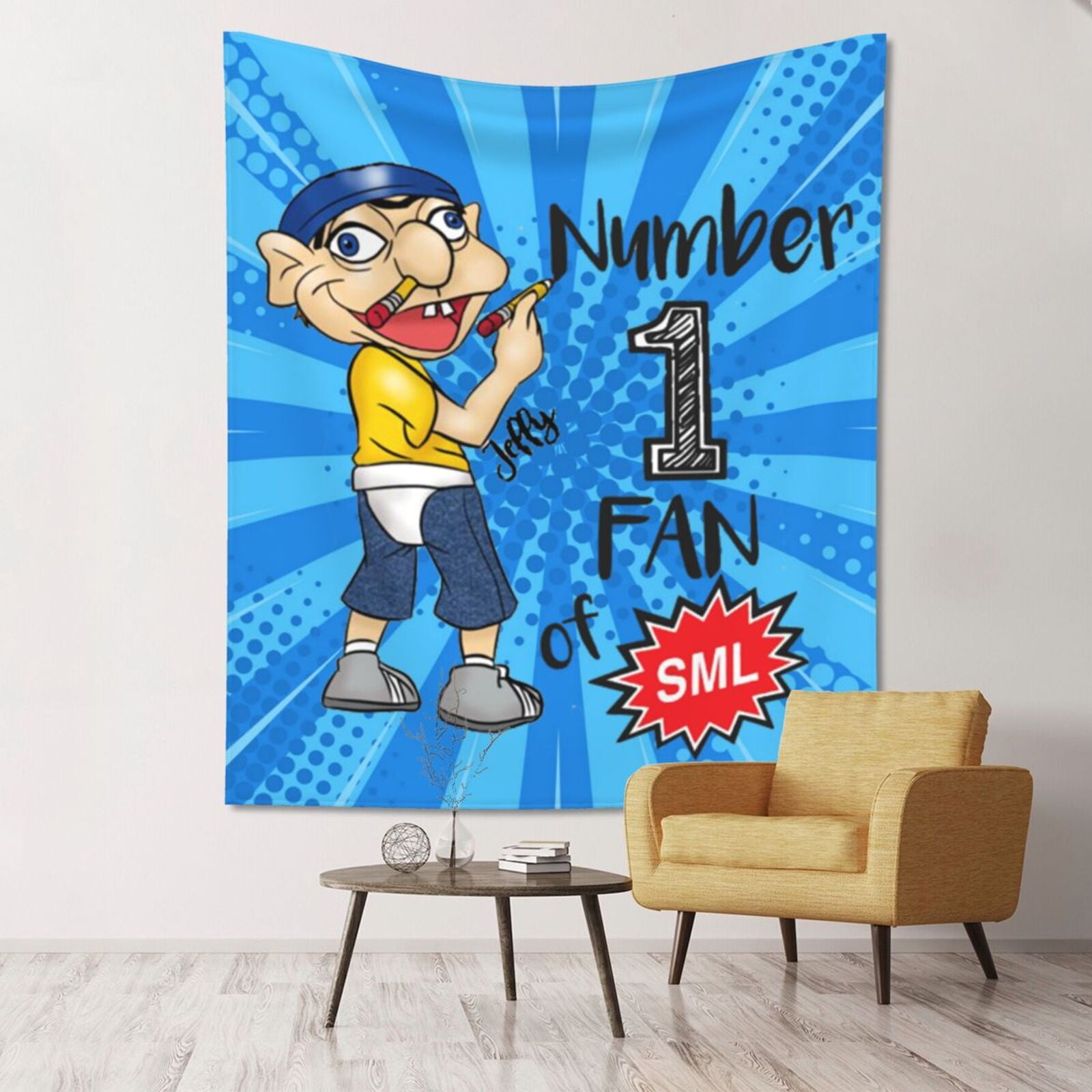 Puppet SML Jeffy Tapestry Decor Luxury Wall Hanging Tapestries For ...