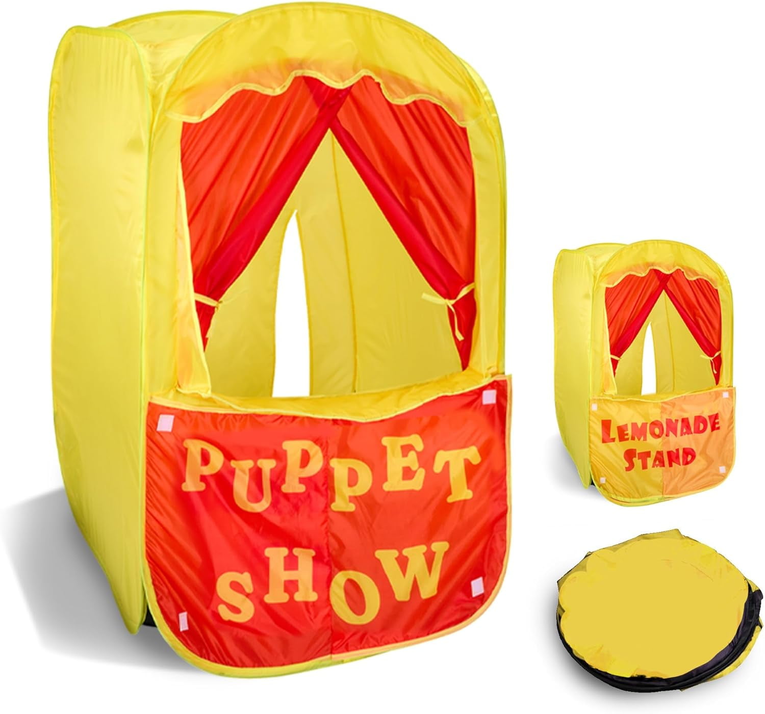 Puppet Show Pop-Up Play Tent w/Front Stage Toddler Playhouse Theater ...