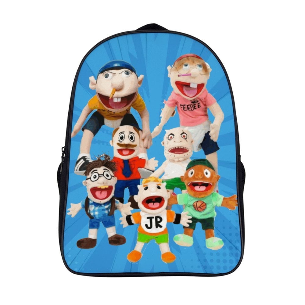 Puppets SML Jeffy Basic Backpack Schoolbag Travel Bag 2 Compartment ...